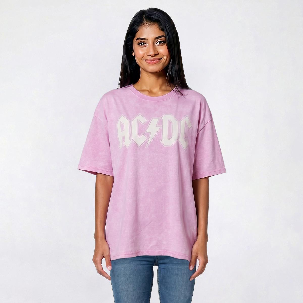 Click here for Juniors C-Life Mineral Wash AC/DC Tour Oversized T... prices